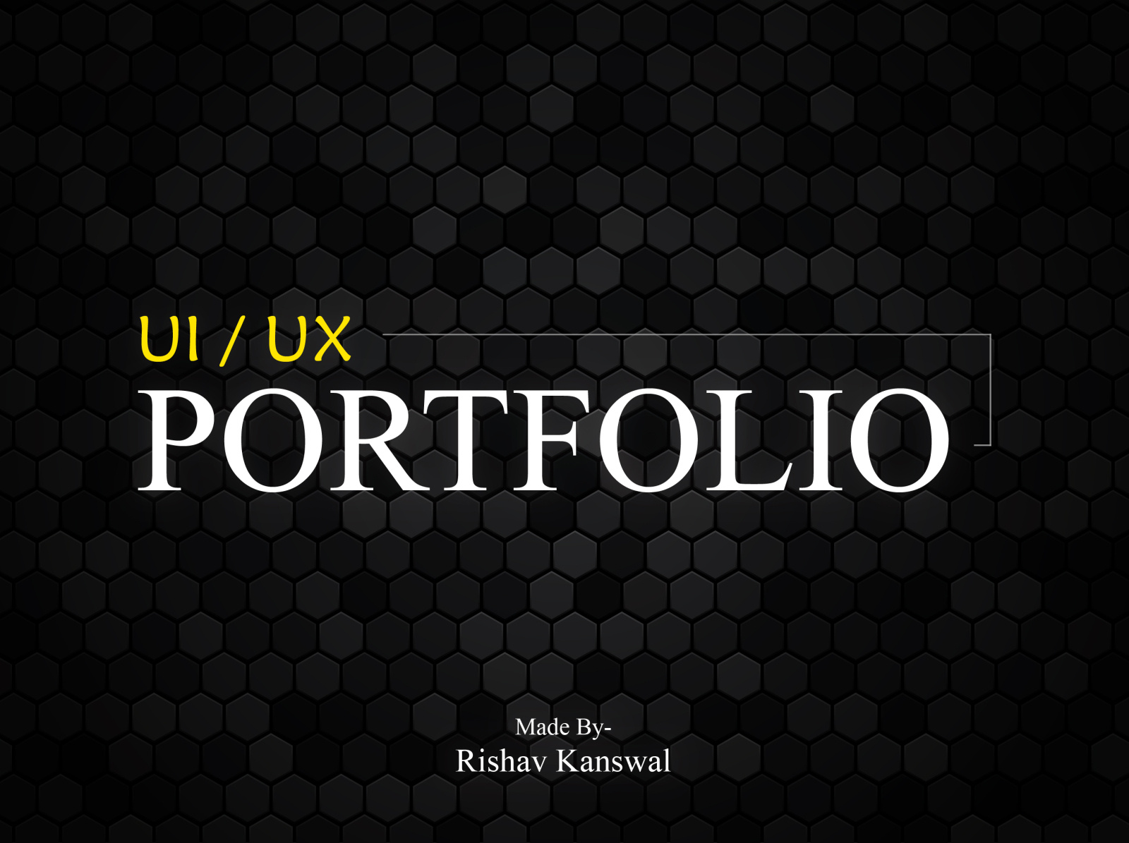 UI-UX Portfolio by rishav kanswal on Dribbble