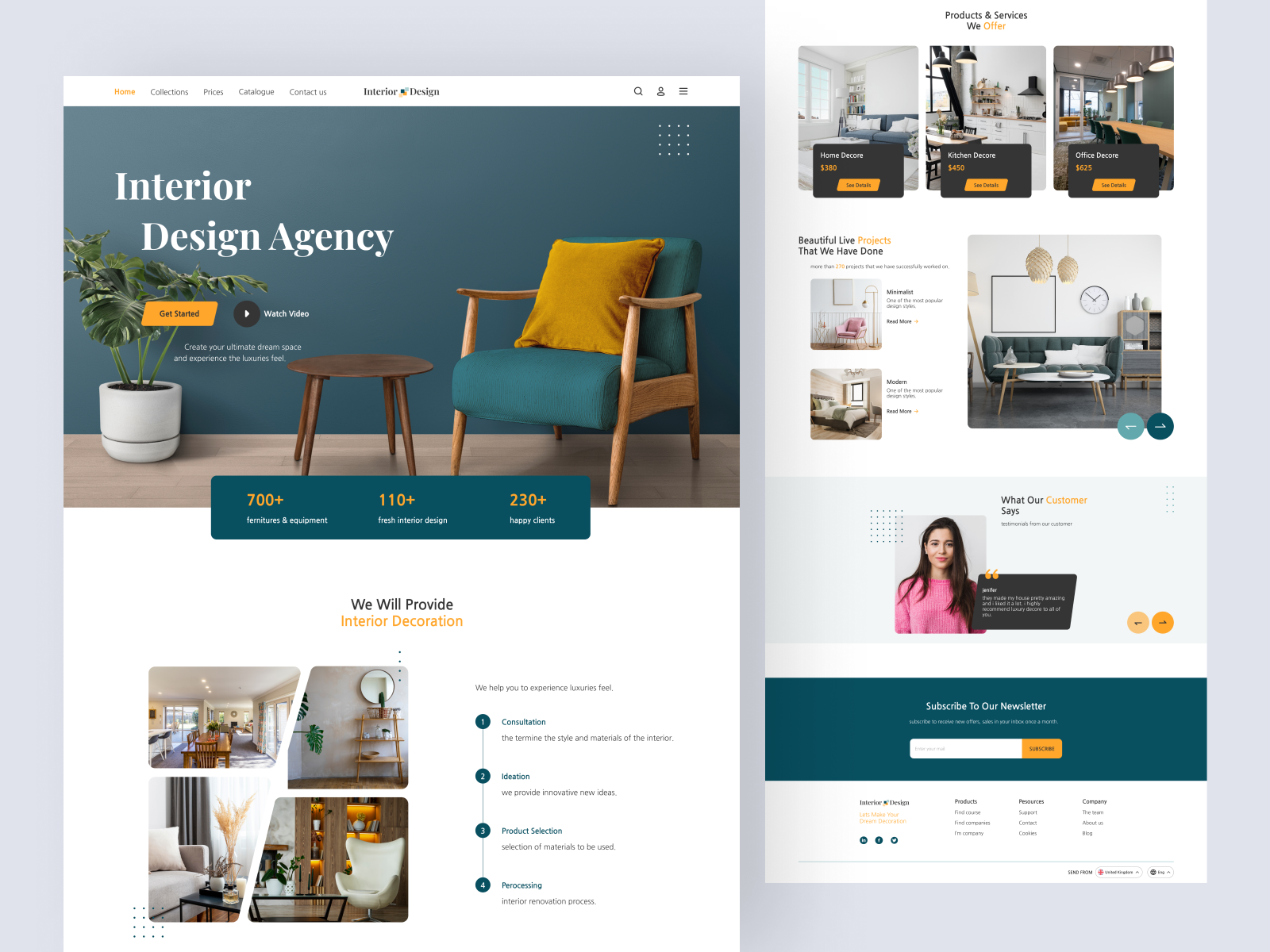 Interior Design Website by Mahsa on Dribbble