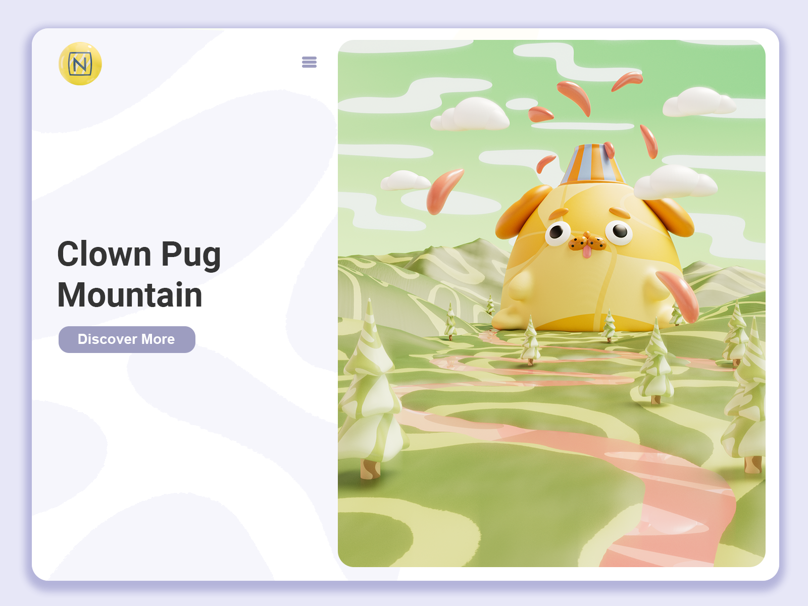 3D Pug Mountain by Nicolemadethat - Nicole Wu on Dribbble
