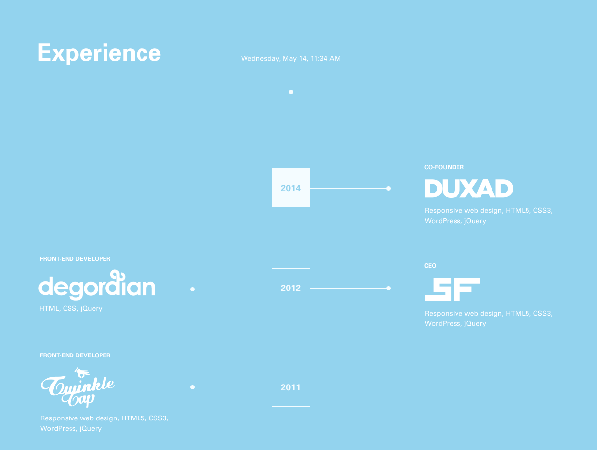 Experience Timeline by Marko Prljic on Dribbble