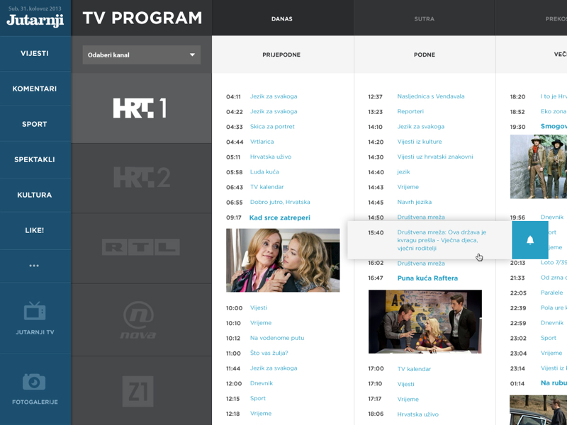 TV Schedule by Marko Prljic on Dribbble