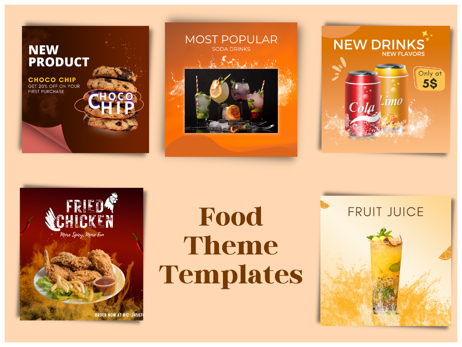 CANVA Food Theme Templates by SyaDesignMaster on Dribbble