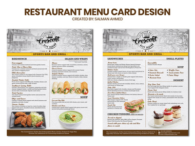 Food Menu Card Design by Salman Ahmed on Dribbble