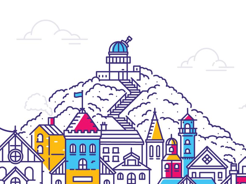 Fun Town Observatory by Damian Orellana on Dribbble