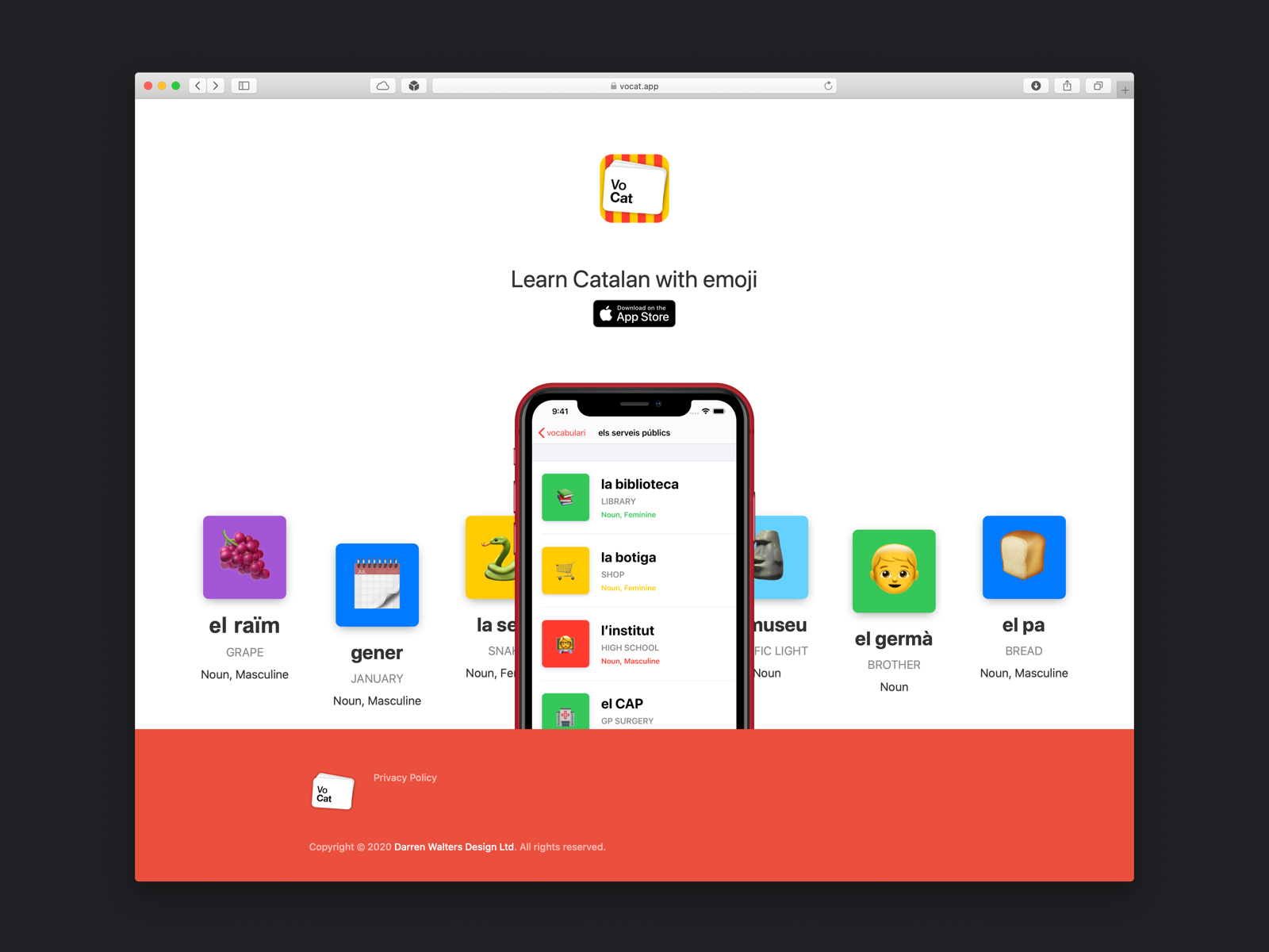 VoCat App Website by Darren Walters on Dribbble