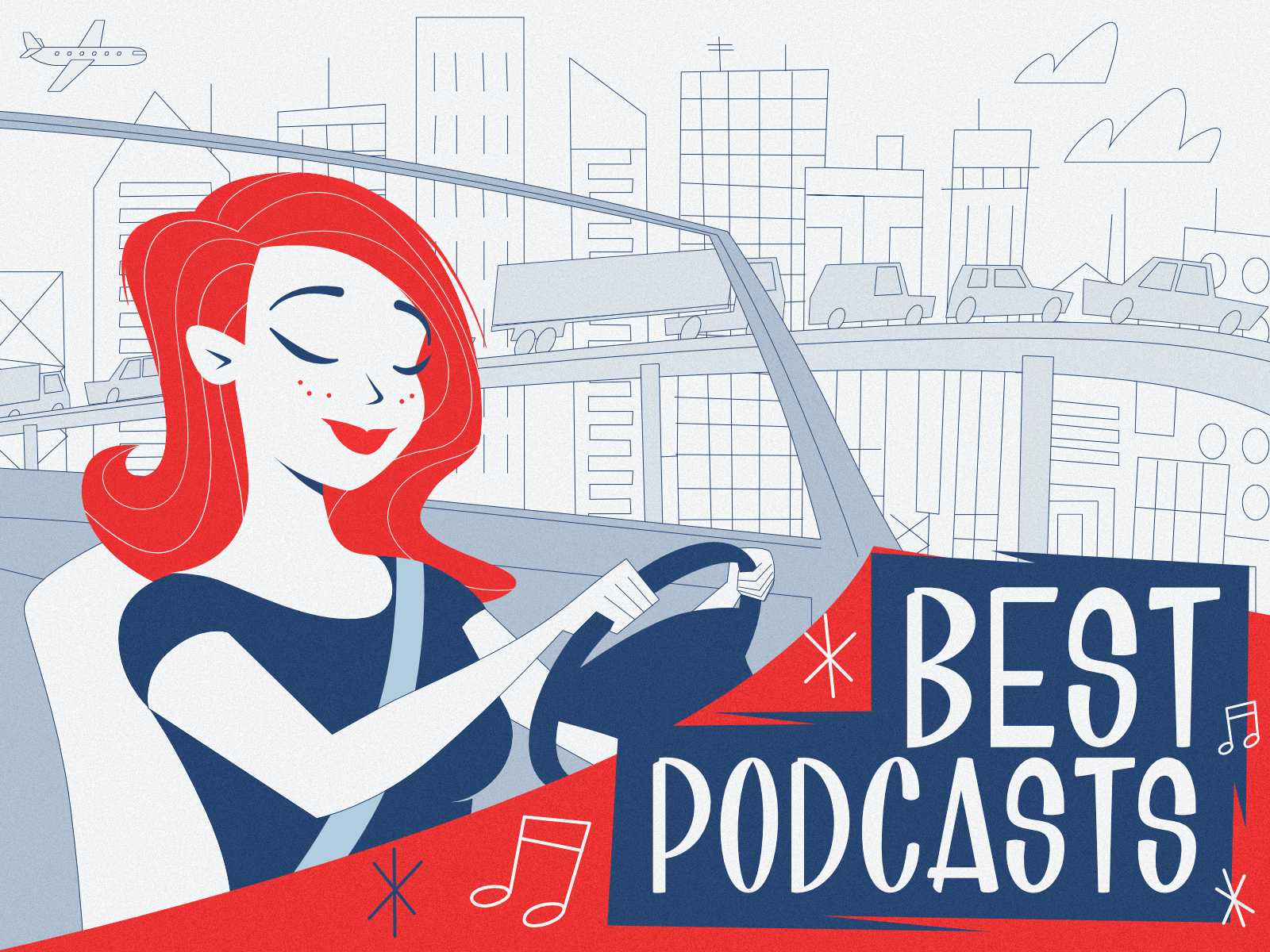 Best podcasts - infographic header by Csaba Gyulai on Dribbble
