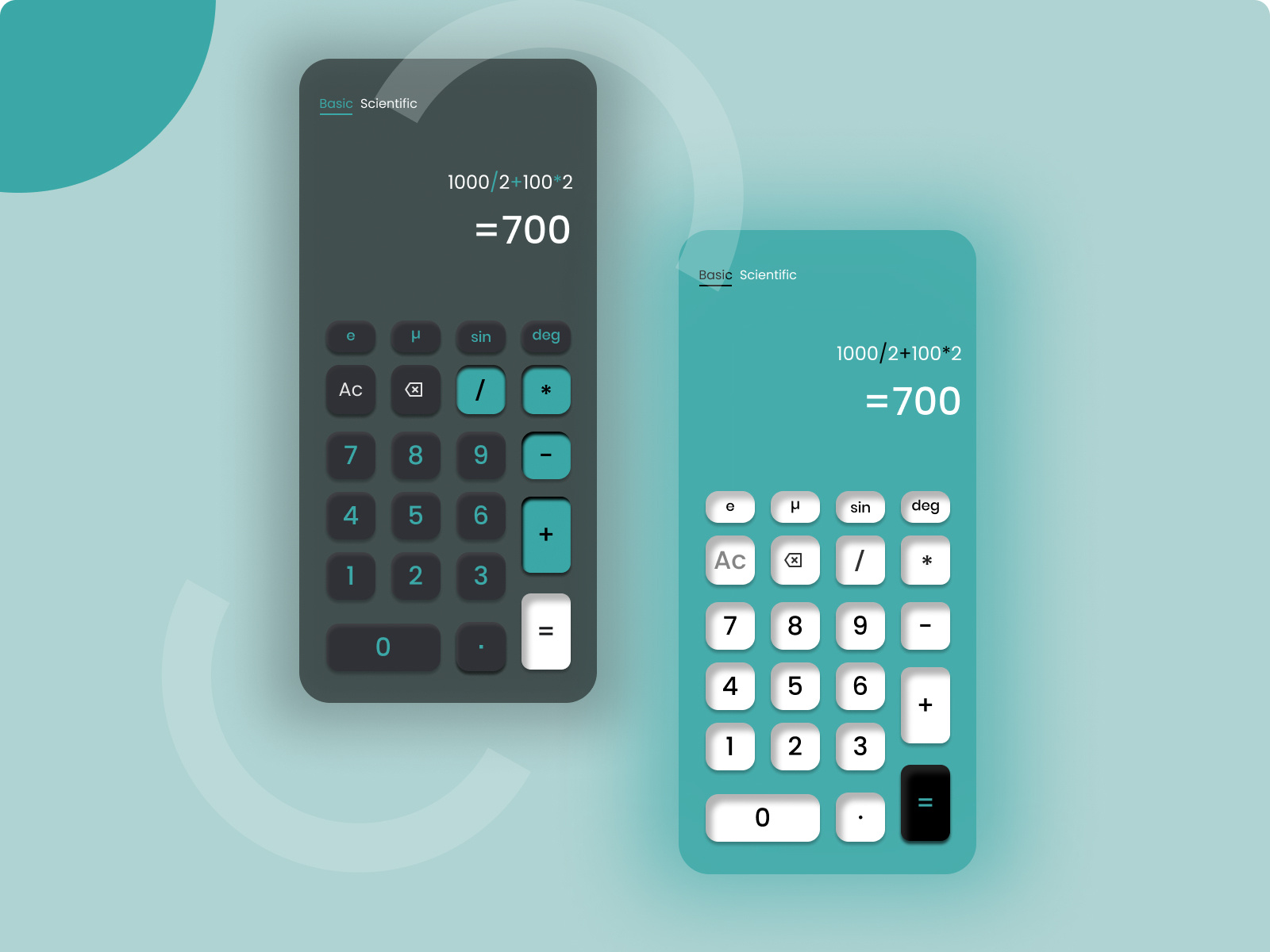 Daily UI - Mobile Calculator by swathy on Dribbble