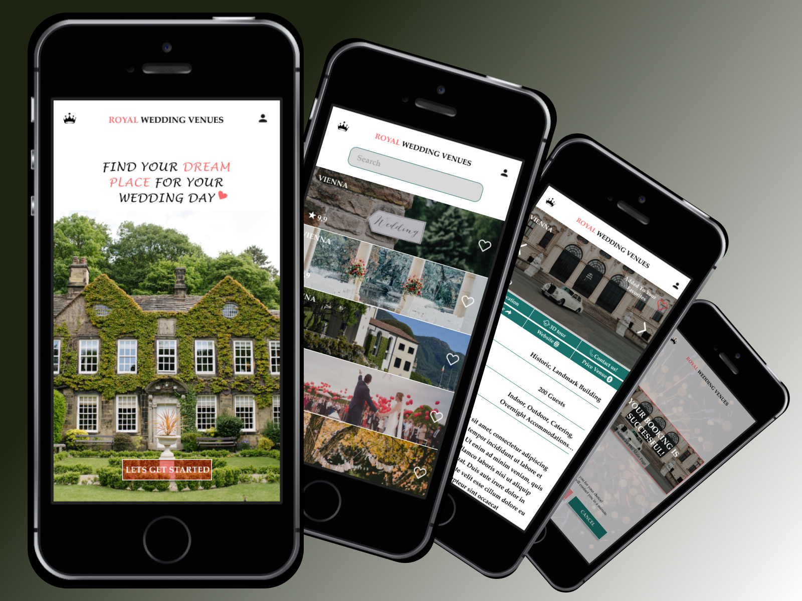 Wedding Venue App by Yana Hulka on Dribbble