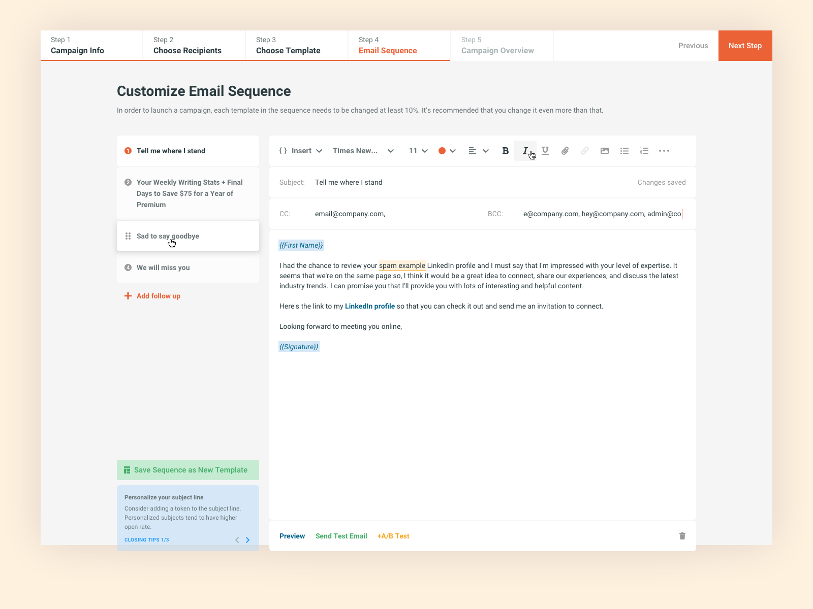 Email Campaign Builder Redesign for Autoklose by Marko Aleksic 🧑‍💻 on ...