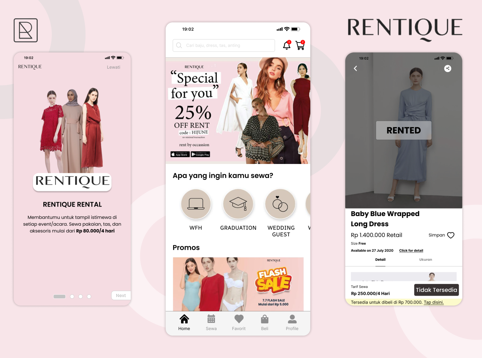 Rentique Remake App by Muhammad Mahdi Dewantoro on Dribbble
