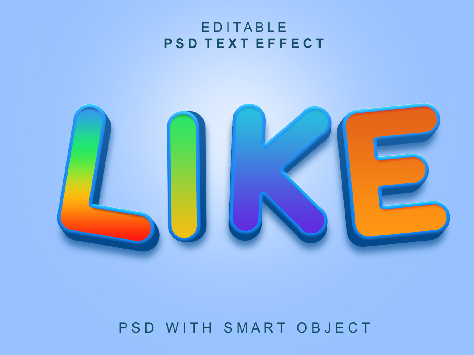 Like 3d text effect by Abdul Majid on Dribbble