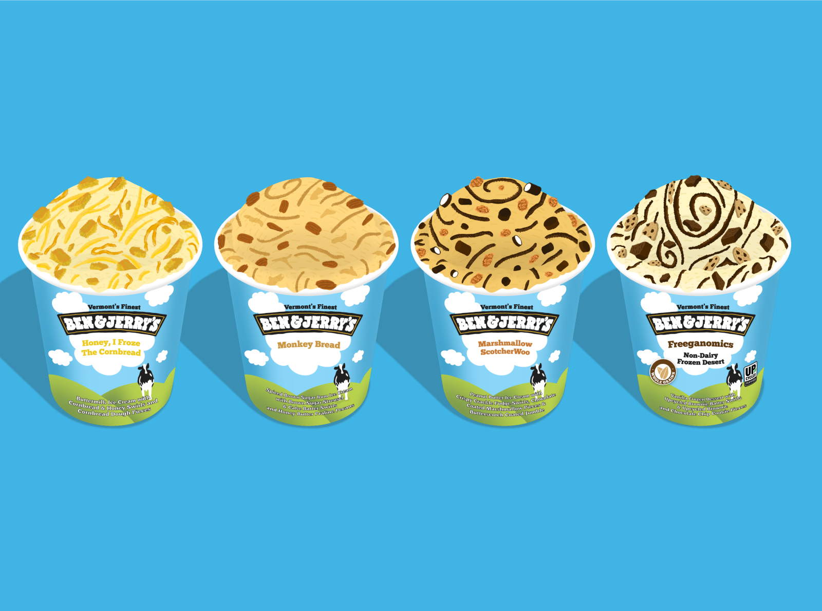 ice cream flavor concept illustrations — Ben & Jerry's by Sam Althaus ...