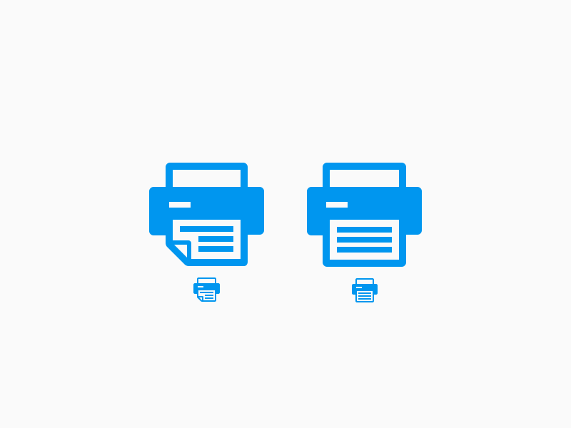 Print Icon Options by Joshua Hynes on Dribbble