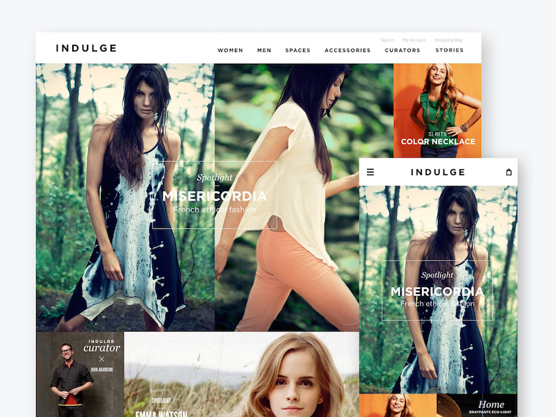 Indulge Shop by Sky Gilbar on Dribbble