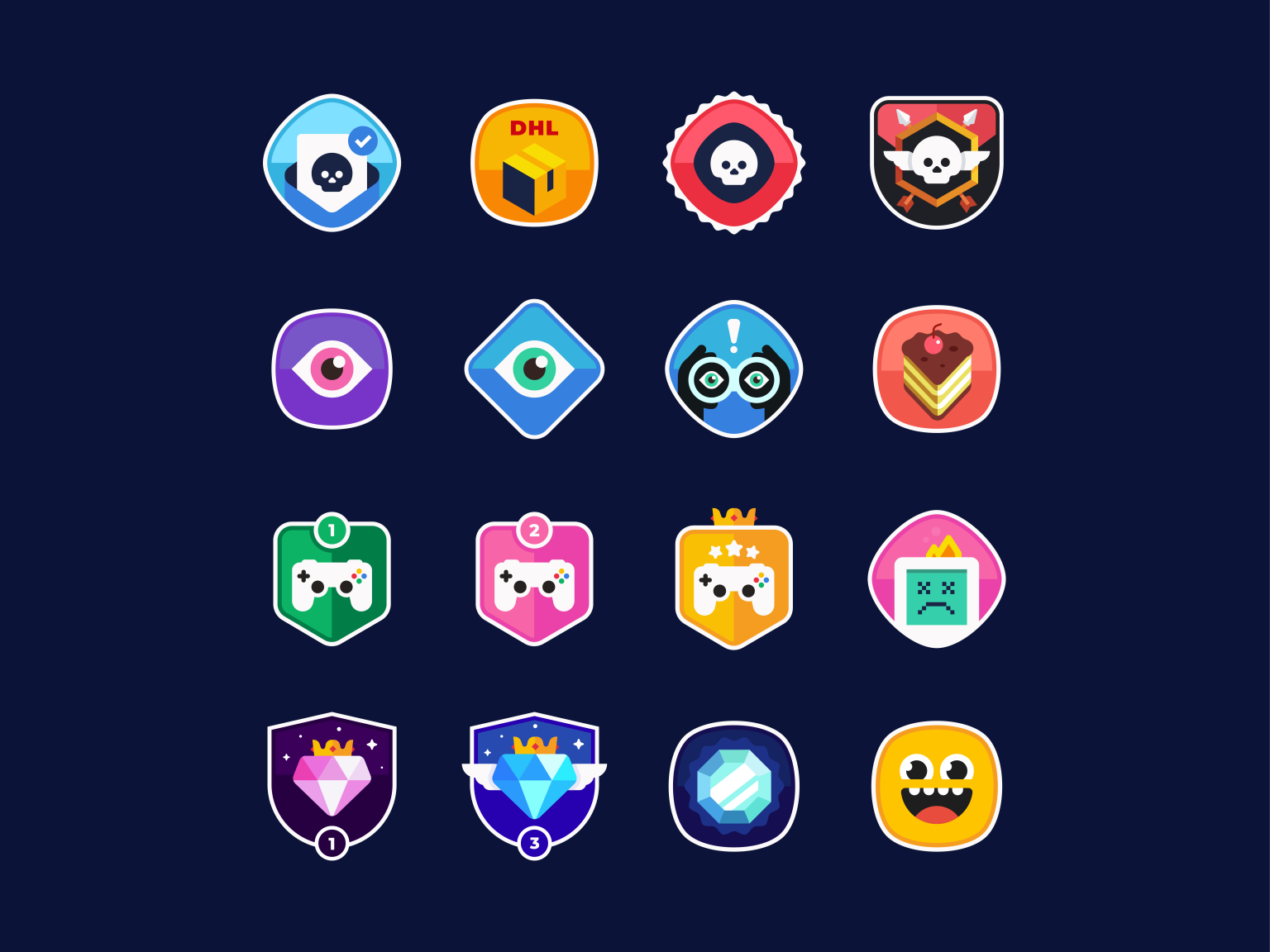 Badges by Niko Salkola for Hoxhunt on Dribbble