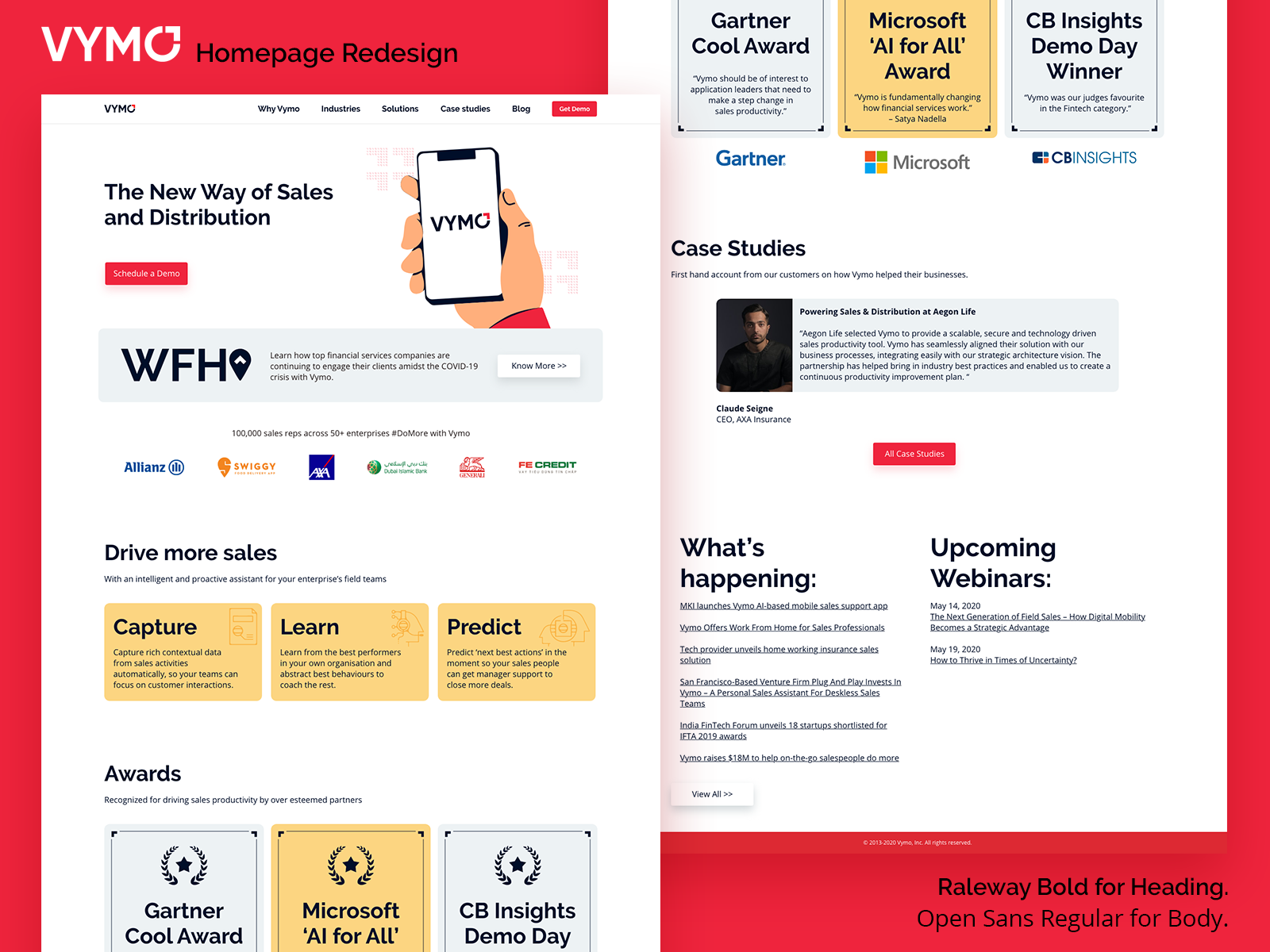 VYMO homepage redesign by Ankur Amre on Dribbble