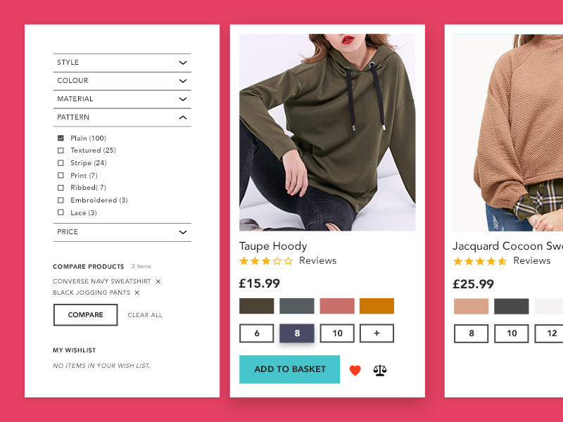 Product Listing UI by Obed on Dribbble