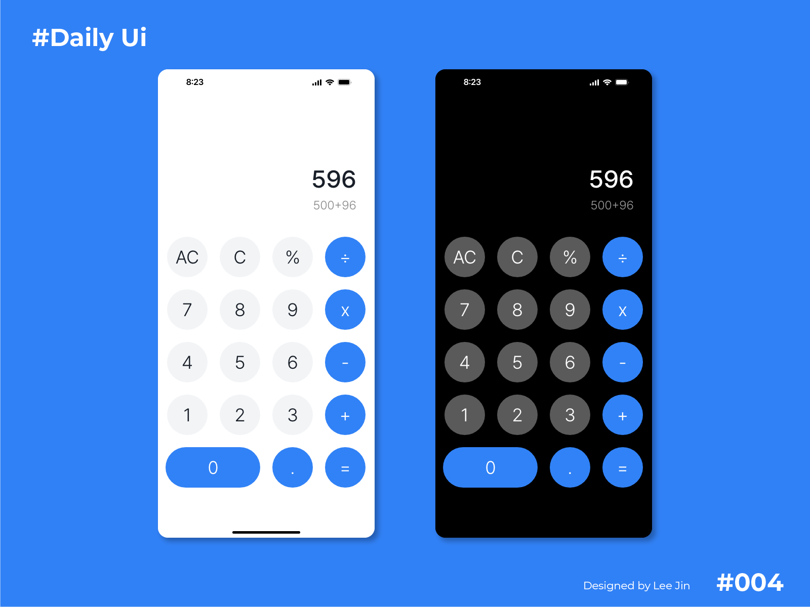 Calculator Design by Lee Jin on Dribbble