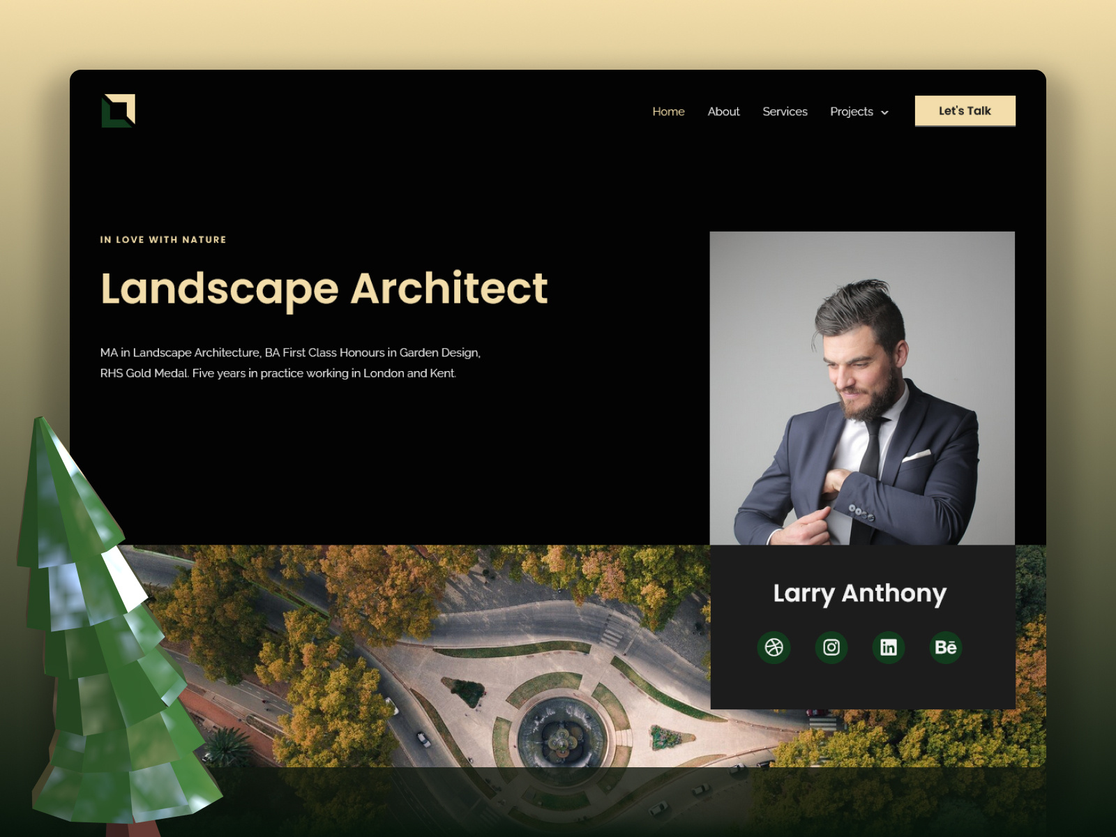 Landscape Architect Website by Marc Arroyo on Dribbble