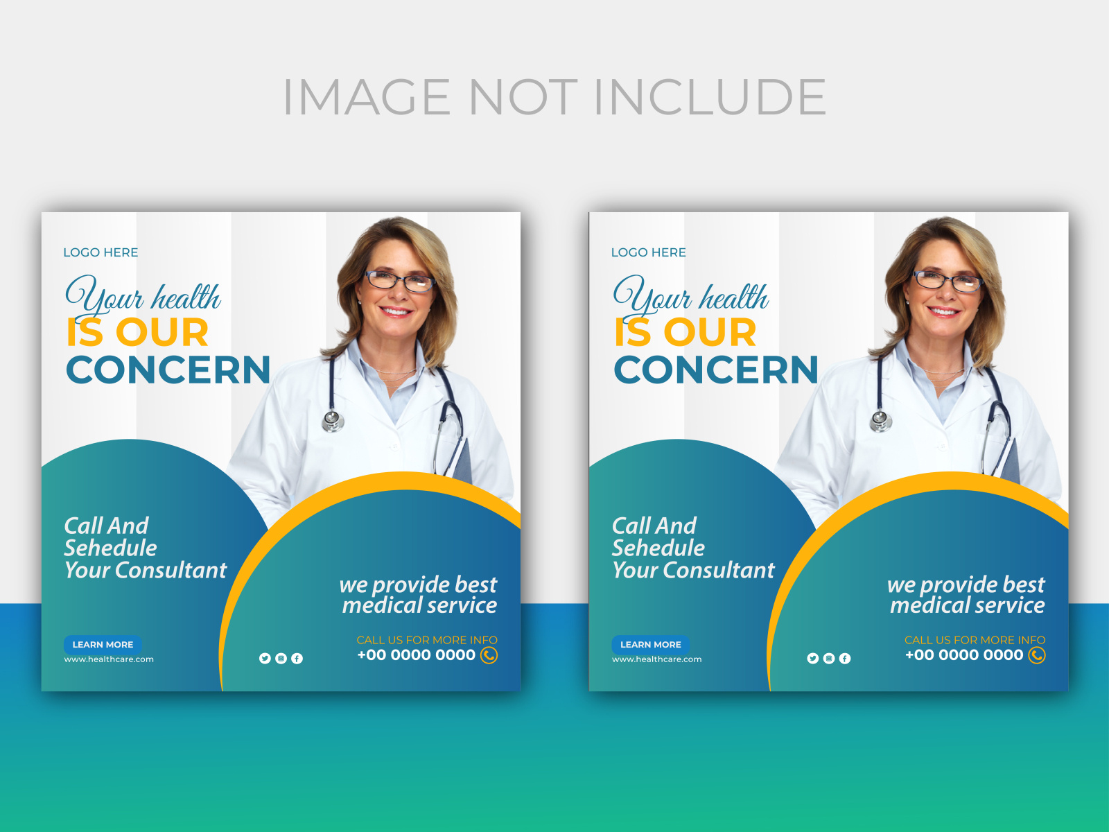 Medical doctor social media post template by MEHERAB HOSSAIN on Dribbble