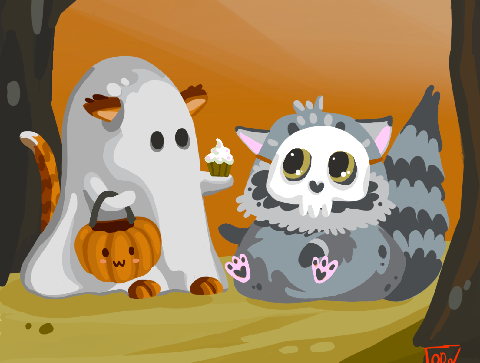 Spooky cute illustration Inktober by Dani Oro on Dribbble