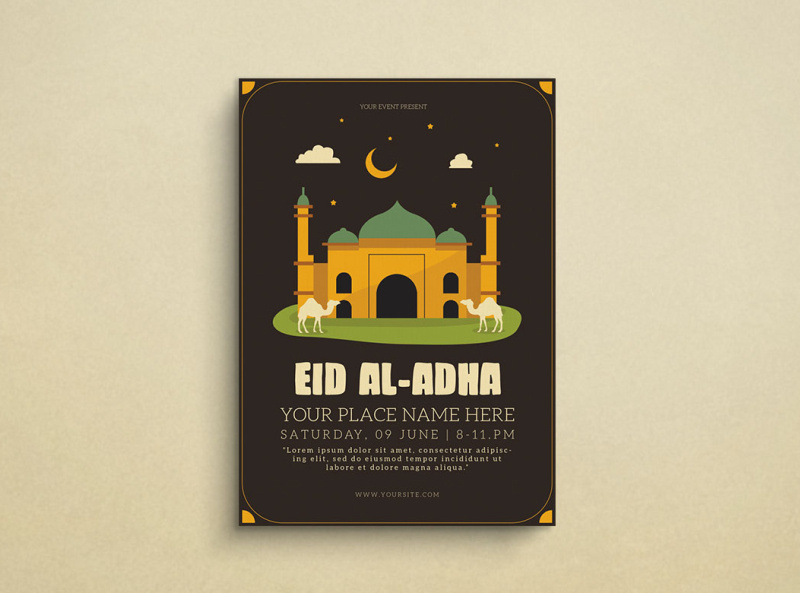 Eid Al-adha Mockup Flyer by Aldi Naufal on Dribbble