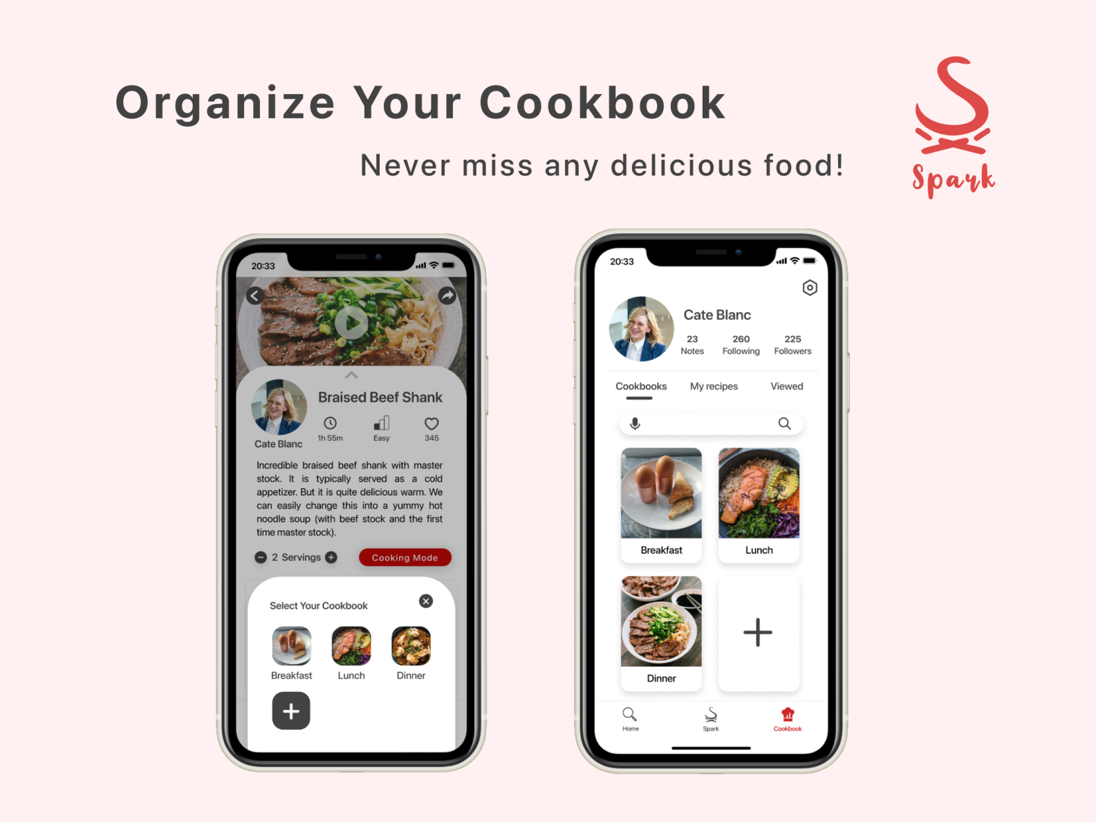 Spark - inspirational visual recipe app 05 by Felicia on Dribbble