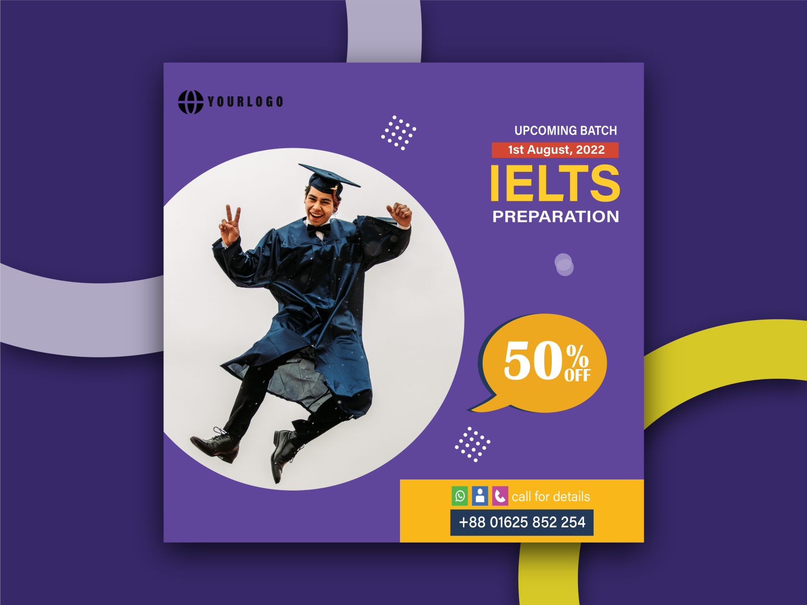 Institute Social Media Post Template by Rowdro Saha on Dribbble