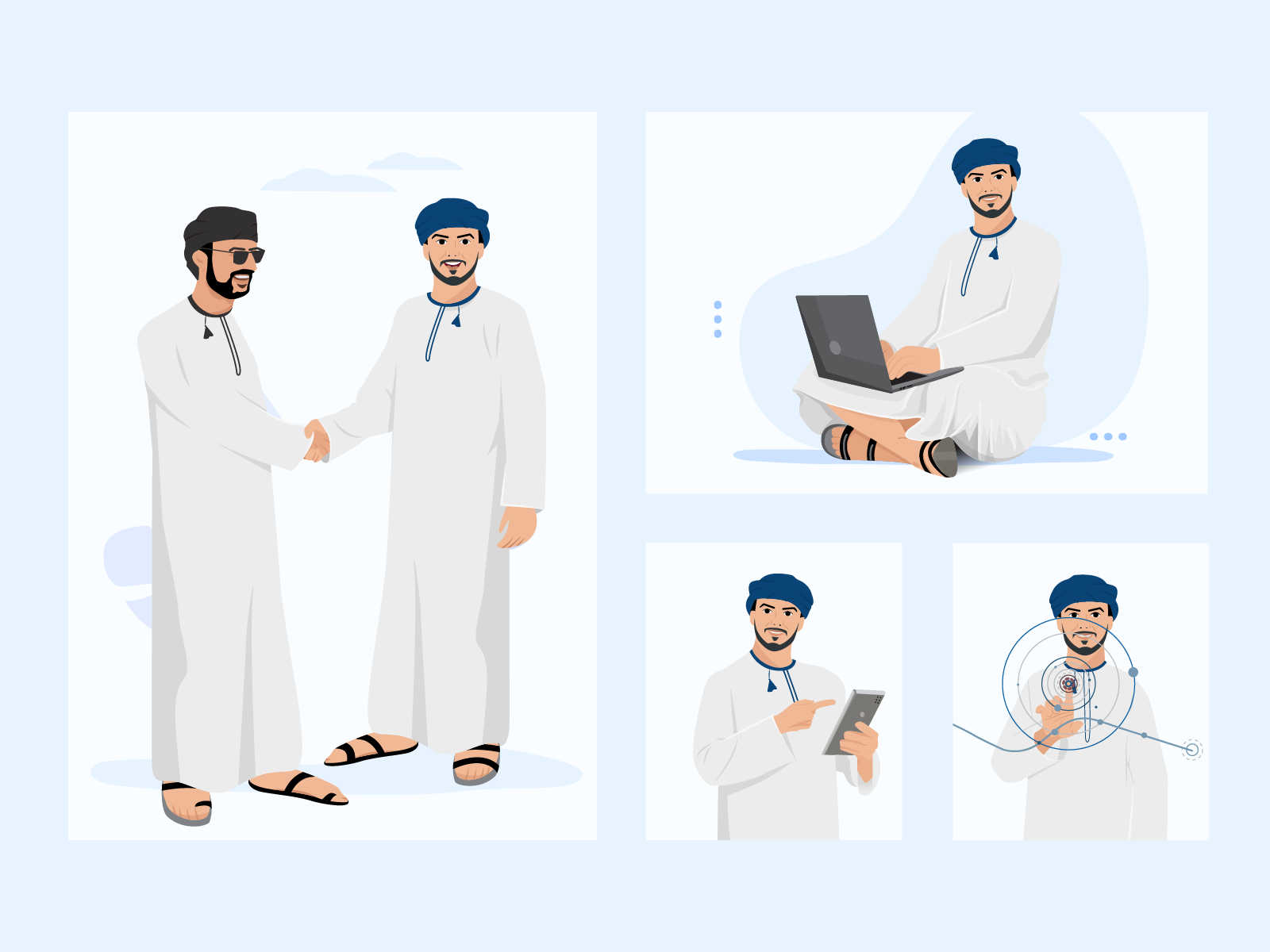 Omani Character Design by Jabin Moni on Dribbble