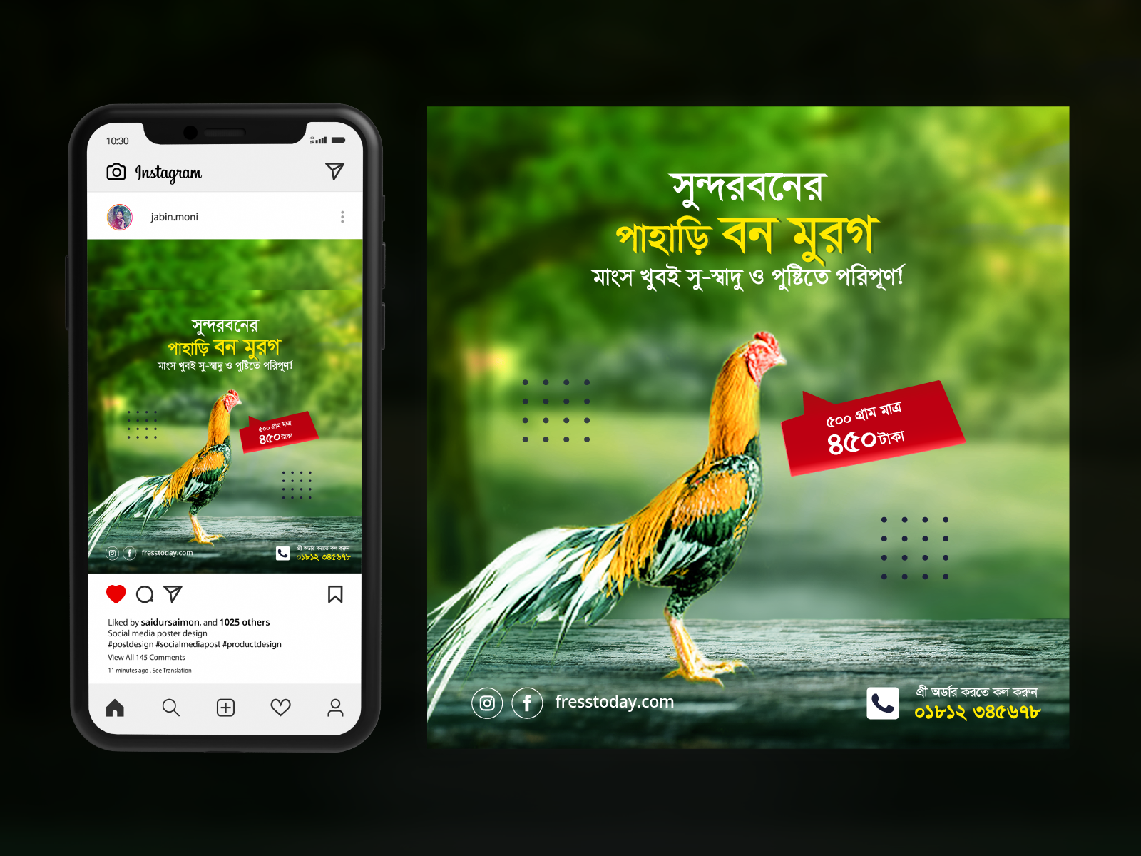 Jungle Fowl Poster Design by Jabin Moni on Dribbble