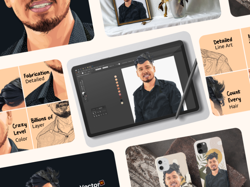 Vector Portrait Design by Jabin Moni on Dribbble