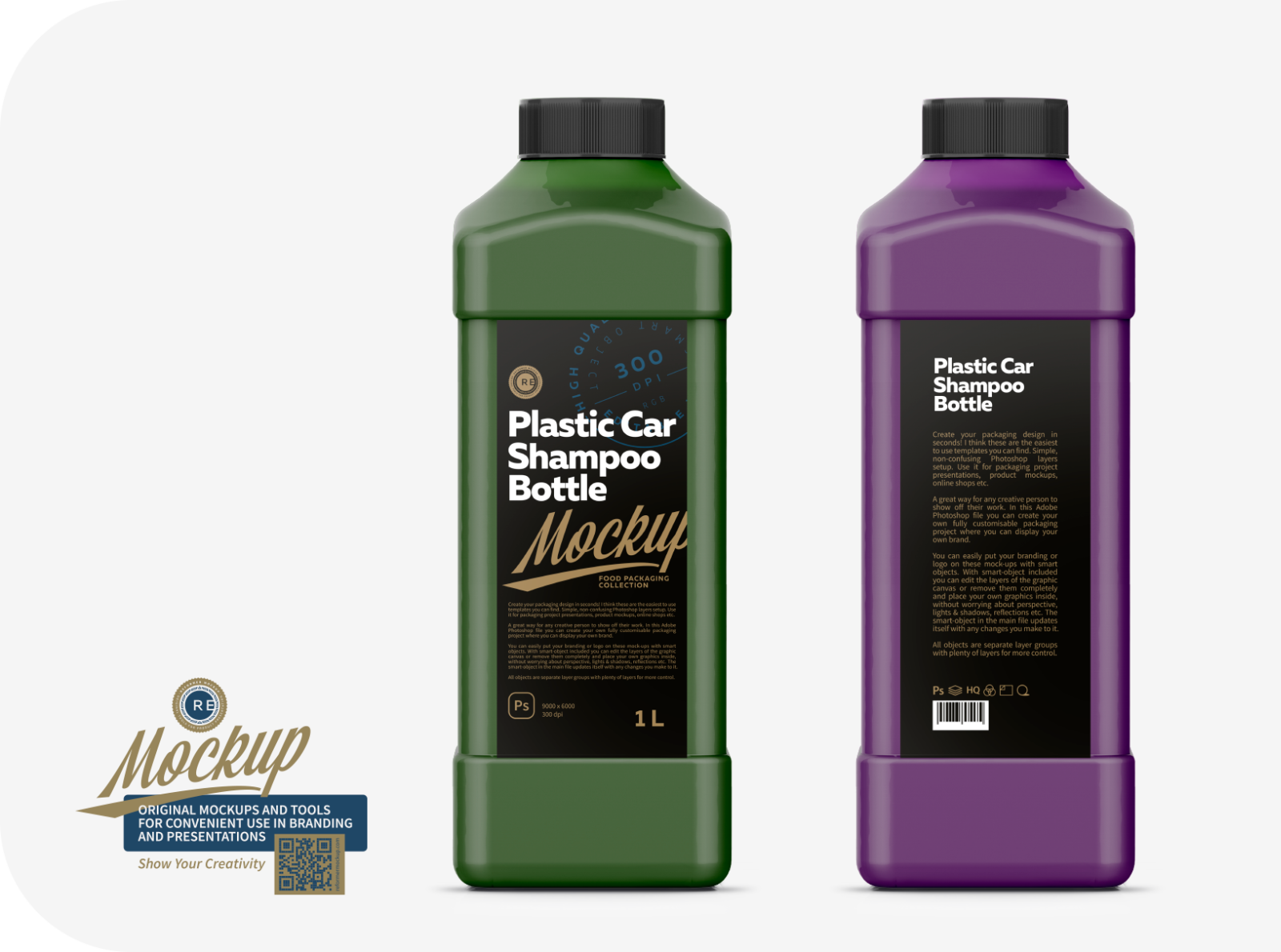 Plastic Auto Shampoo Bottle Mockup by Reformer Mockup on Dribbble