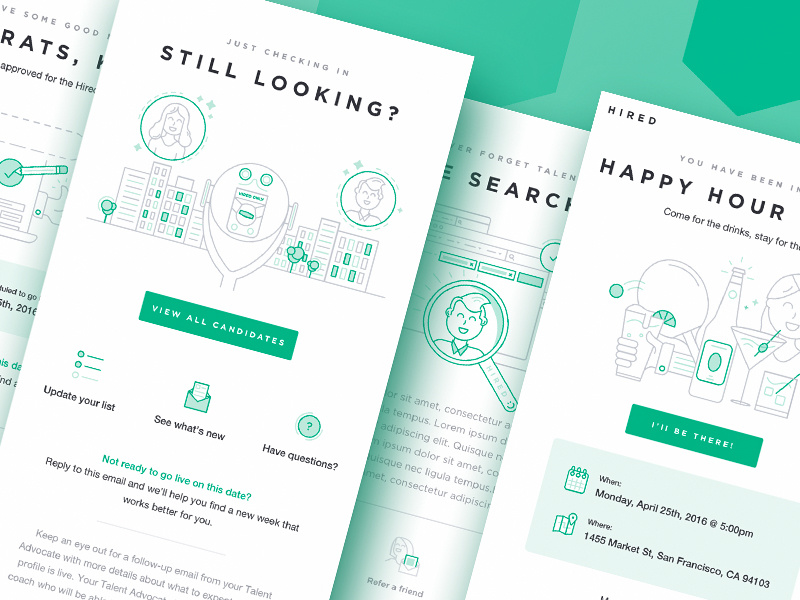 Hired Emails By Kyle Anthony Miller On Dribbble 