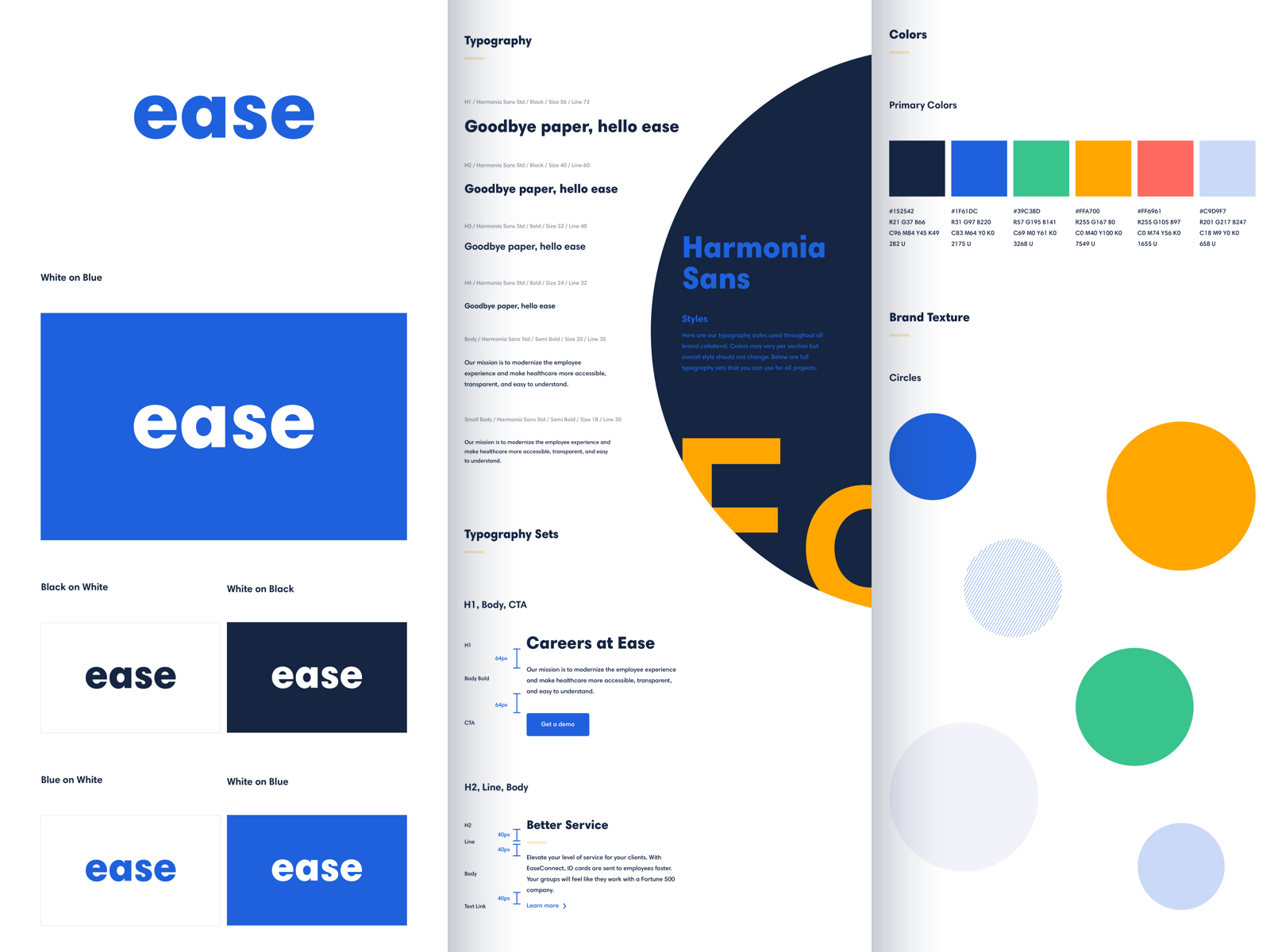 Ease Brand Guide by Kyle Anthony Miller for Brass Hands on Dribbble