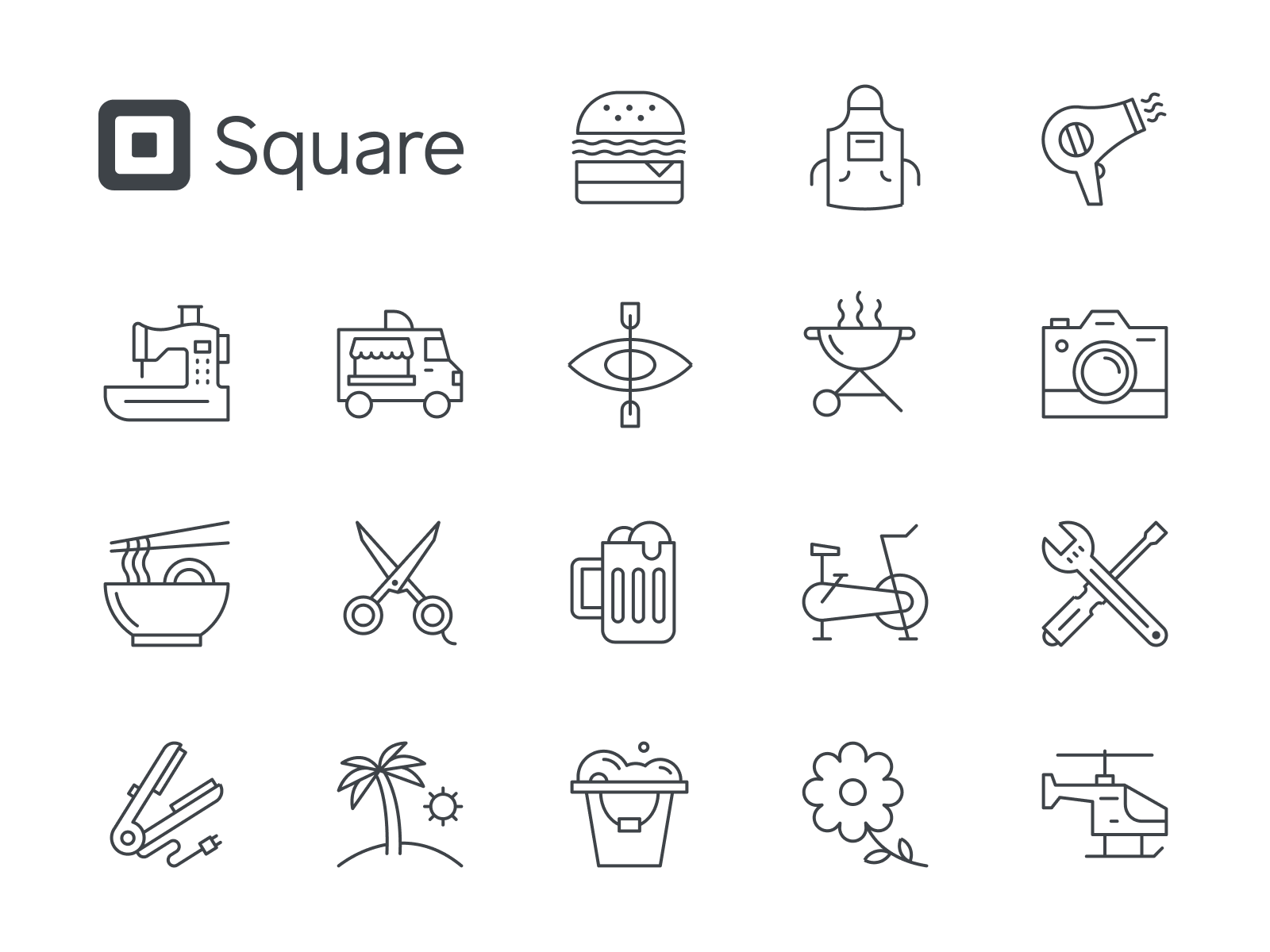 Square Icons by Kyle Anthony Miller for Brass Hands on Dribbble