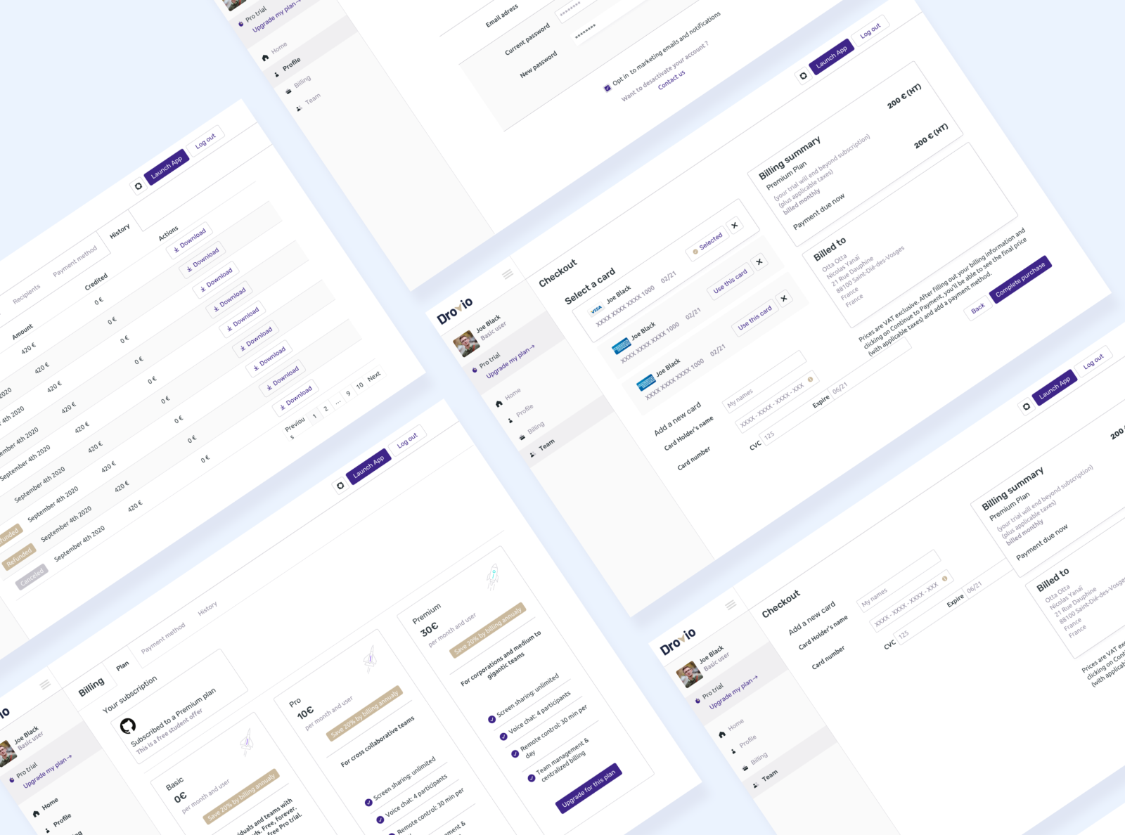 Drovio SAAS by Nicolas Yanaï on Dribbble