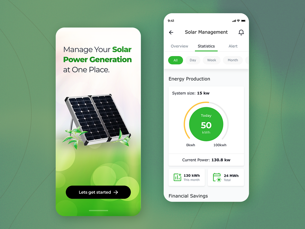 Solar Panel Management App Concept by WebDesk Solution on Dribbble