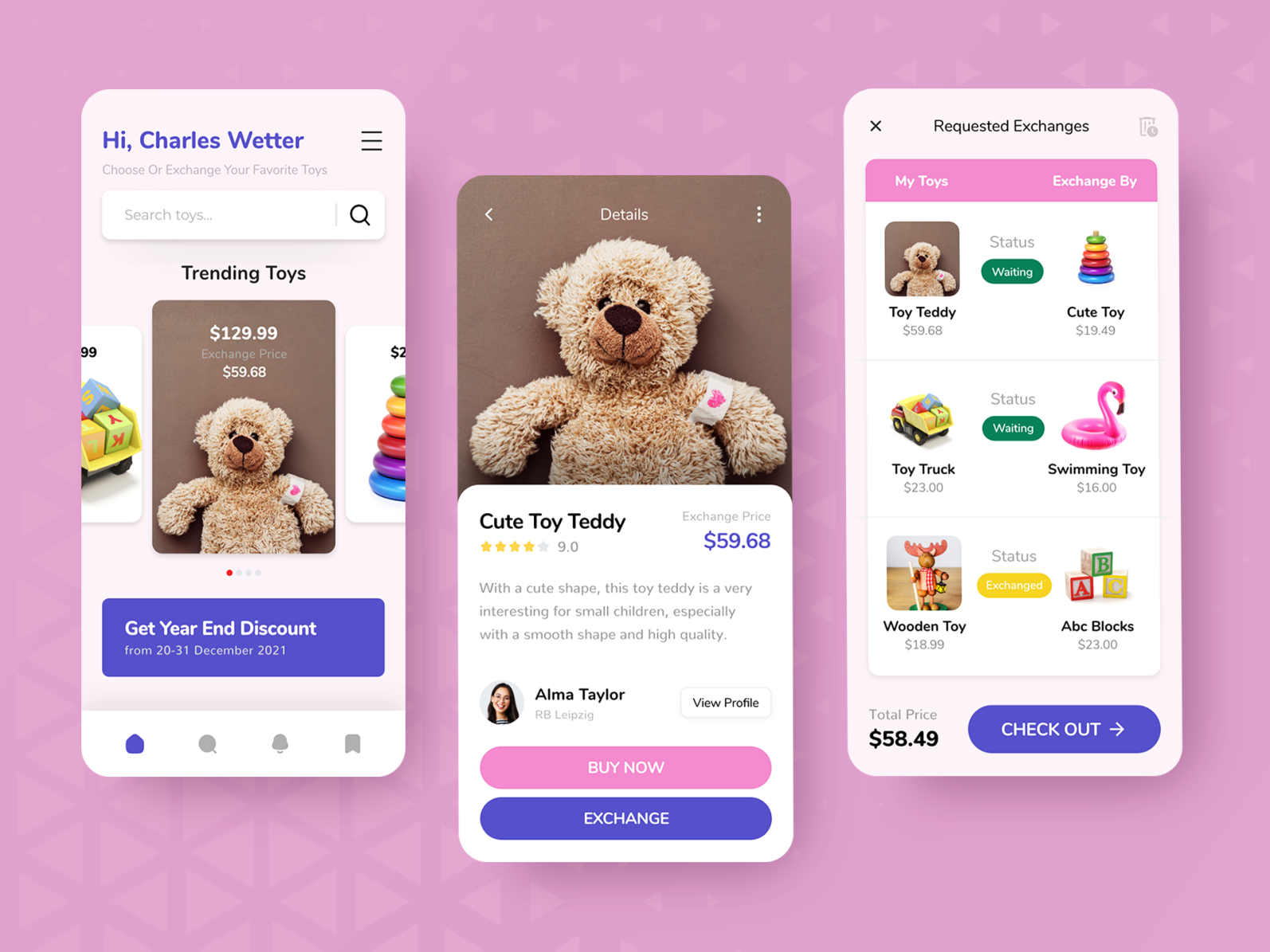 Toy Exchanging App Concept by WebDesk Solution on Dribbble