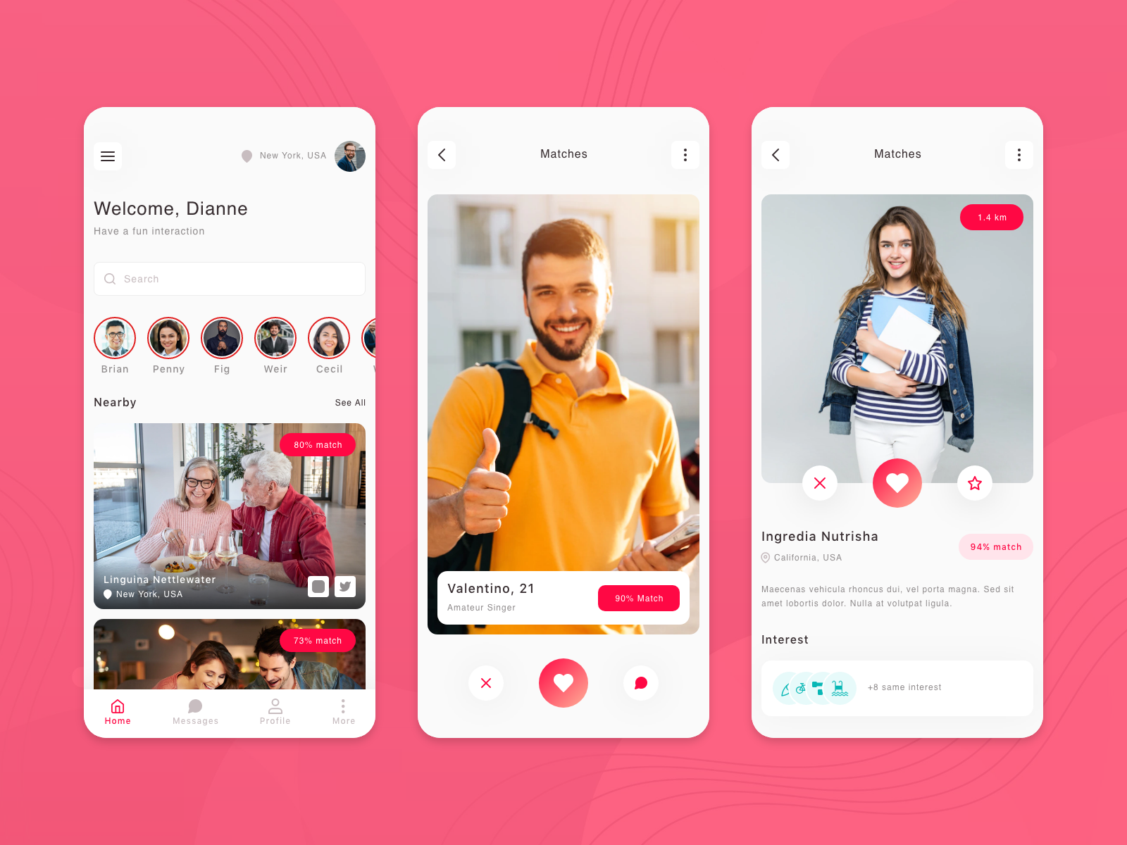 Dating & Chatting App Concept by WebDesk Solution on Dribbble