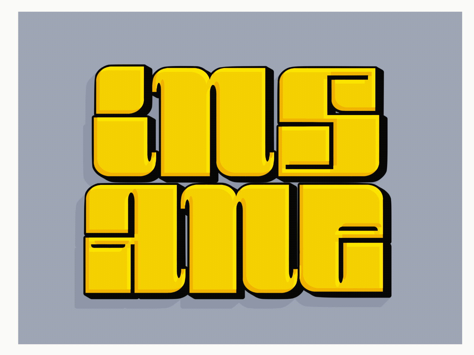 Insane. Hand lettering by Natalya Tatar on Dribbble