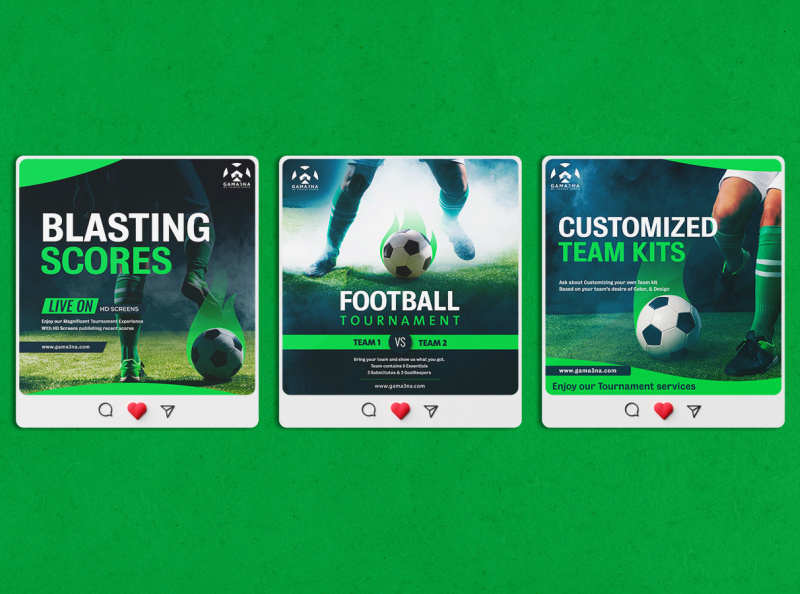 Social Media Designs for Gama3na Football Application by Ahmad ElQousi ...
