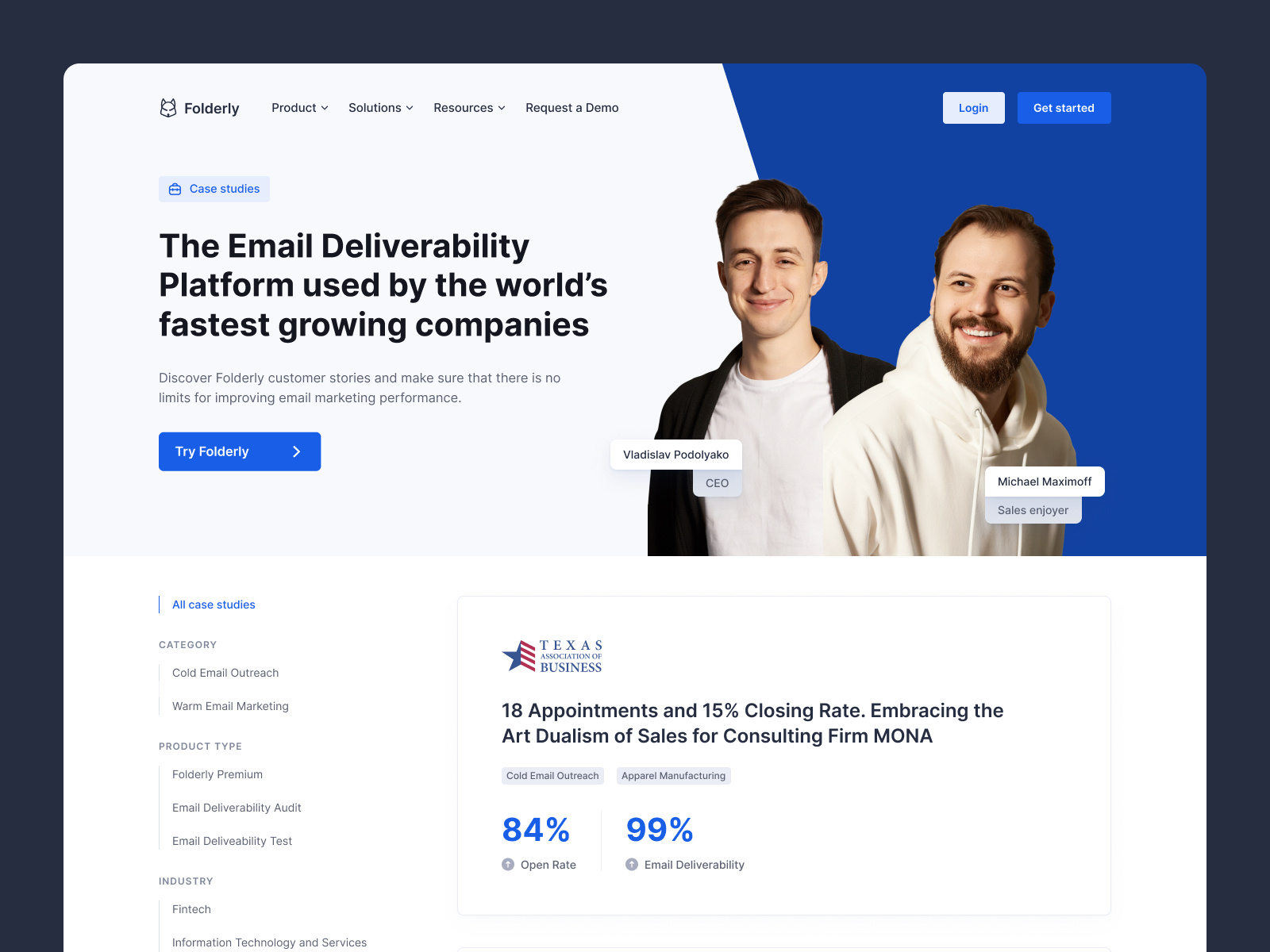Folderly Case Studies Page by Alexander Borisenko on Dribbble