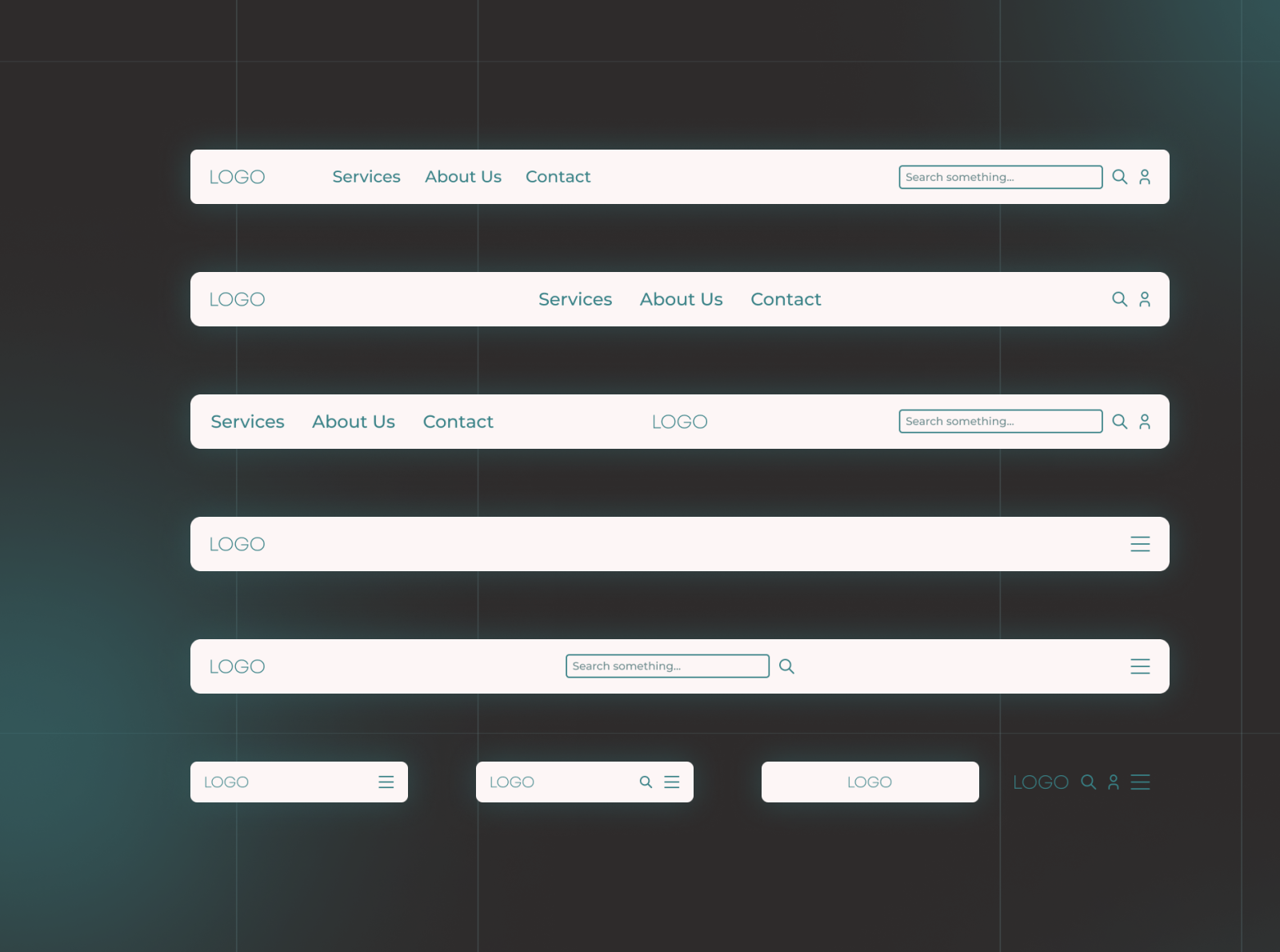 Web Navbars UI Kit - Classic, Minimalism by Jabborov Abduroziq on Dribbble