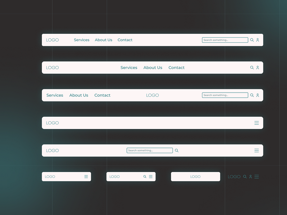 Web Navbars UI Kit - Classic, Minimalism by Jabborov Abduroziq on Dribbble
