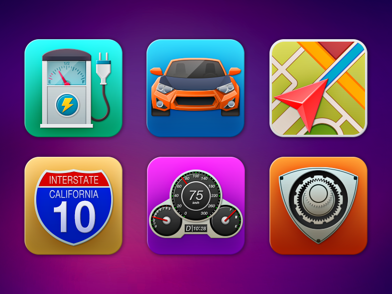 Automotive Icons by Yusuke Yabe on Dribbble
