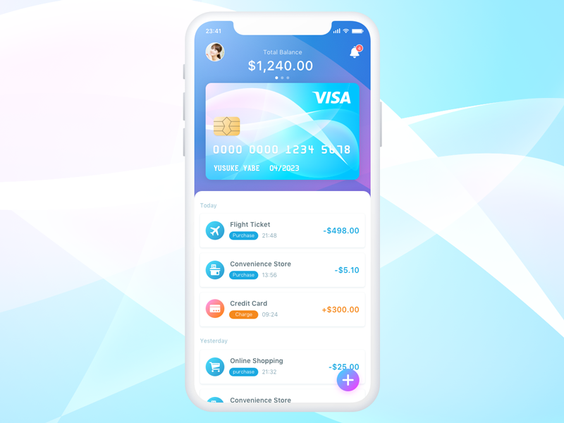 Wallet Concept UI by Yusuke Yabe on Dribbble