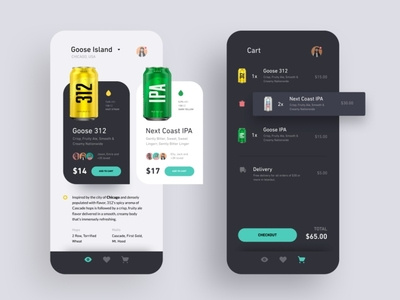 Drink Bar app UI kit by iApp Omninos Solutions on Dribbble