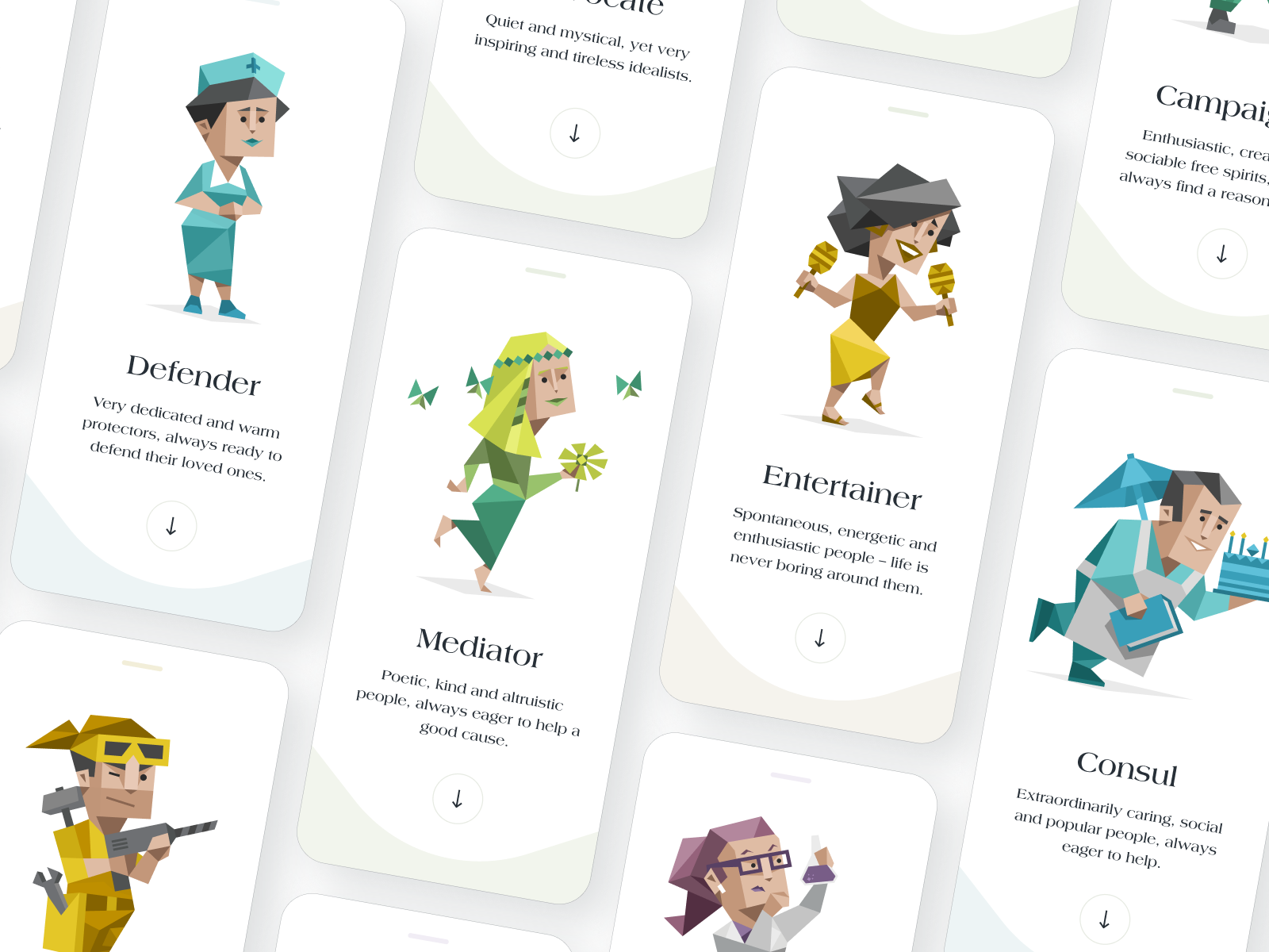 Personality Mobile App concept by quan on Dribbble