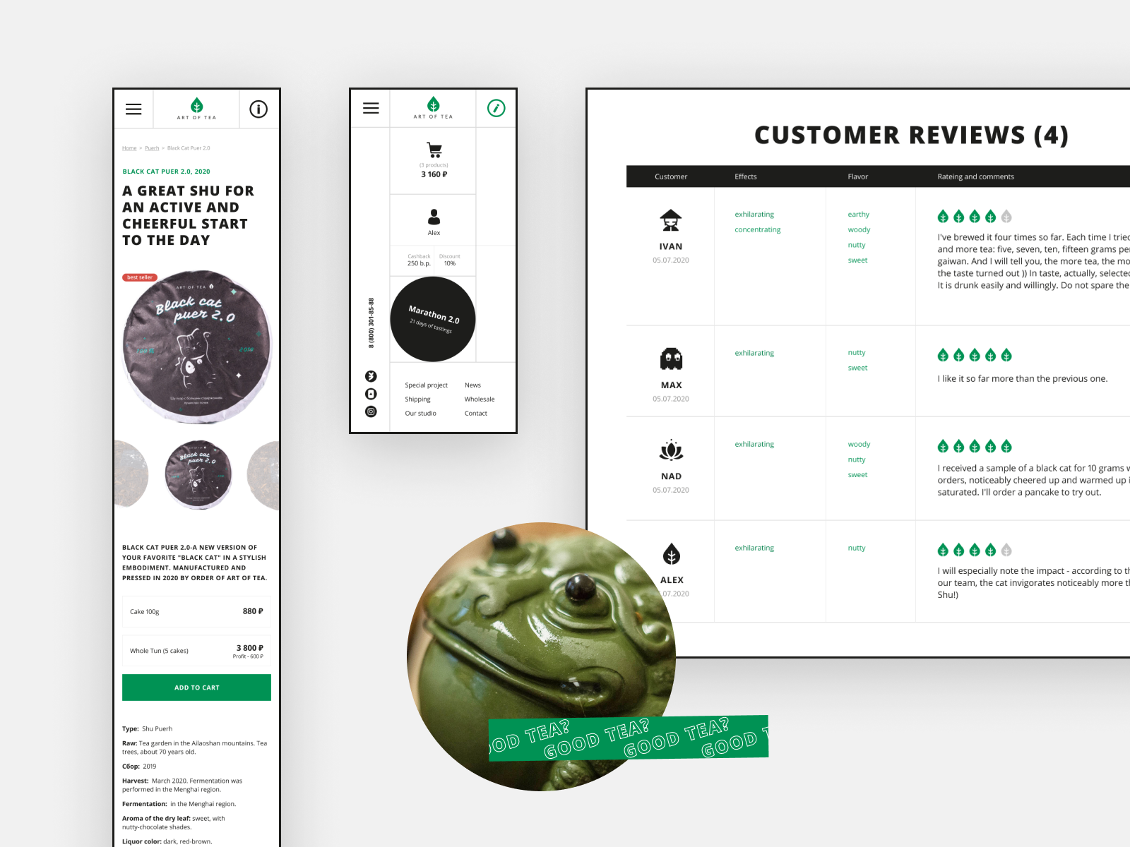 Concept website for tea shop by Anna Salnikova on Dribbble