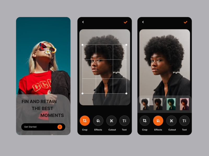 photo Editor Mobile UI UX by Yasamin on Dribbble